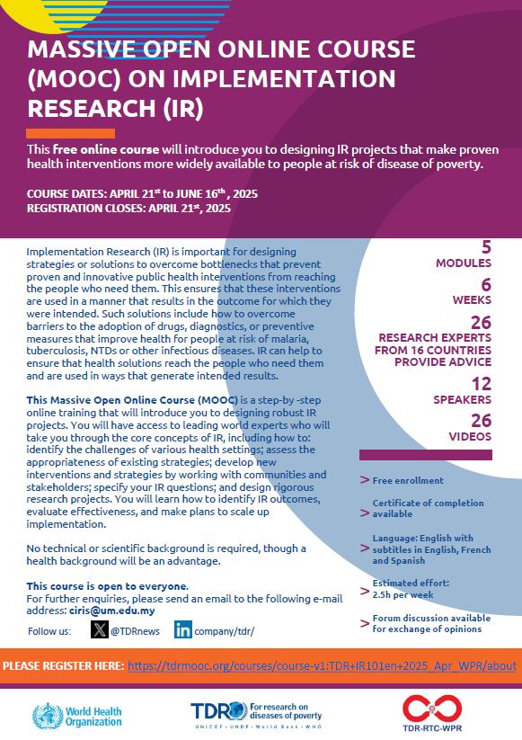 Massive open online course (MOOC) on implementation research